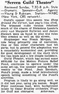 Screen Guild Theater – The Shop Around the Corner | Jimmy Stewart on ...